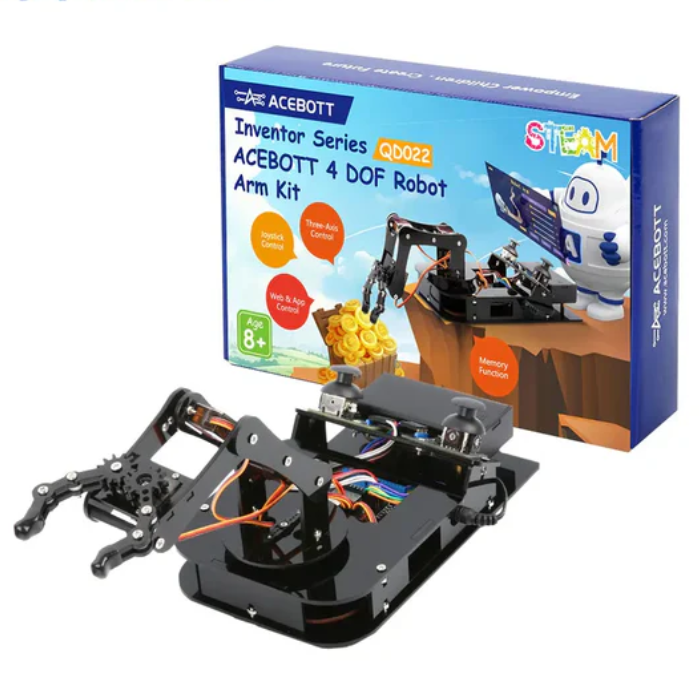 Acebott Esp32 Programmable Robot Arm Kit For Arduino Robocraze