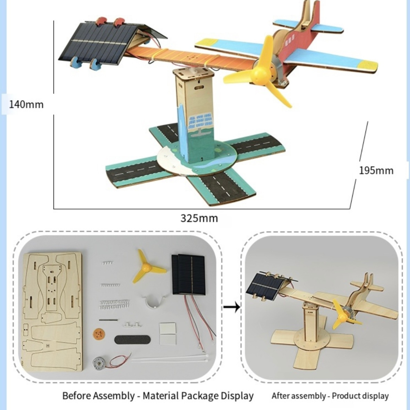 Pludo Solar Glide Aircraft STEM Kit – Mechanics of Motion DIY Kids Lea ...