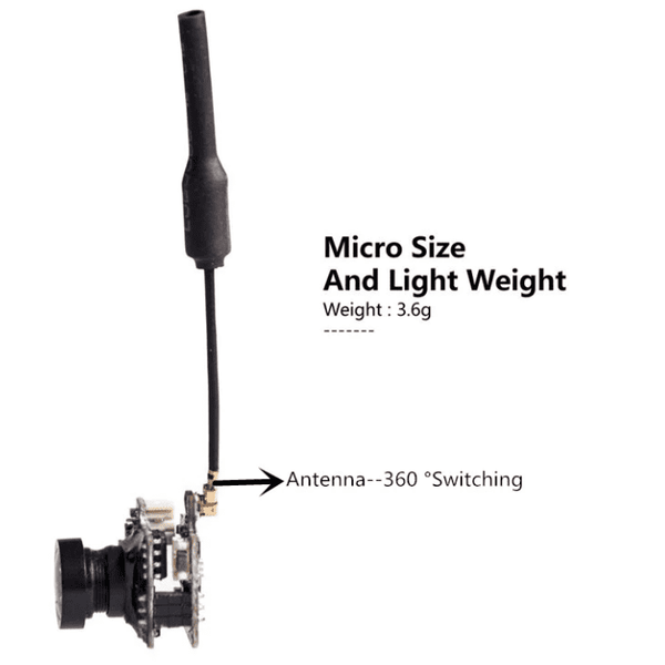 Mini AIO FPV Camera 5.8G 40CH 25mW 800TVL Video Transmitter – Robocraze
