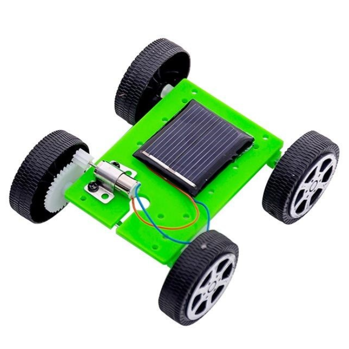 Buy DIY Mini Solar Car Kit 4 Wheel Drive (Green Chassis) Online in ...