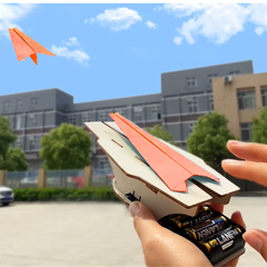 Pludo Paper Plane Launcher Kit – Friction Force Fun Carrier Catapult ...