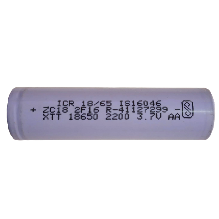 Buy 18650 2200mAh 3.7v Cylinder Battery At Best Price | Robocraze