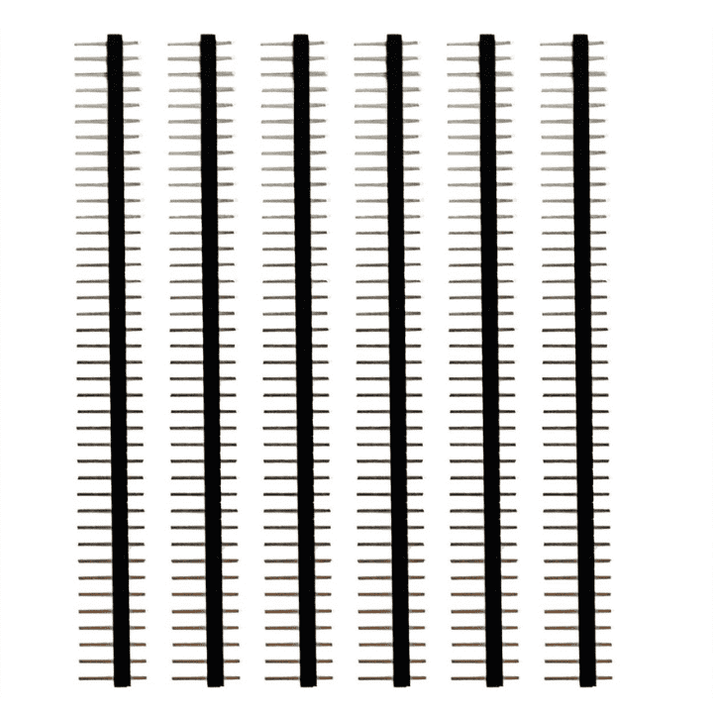 Buy 40x1 Pin 2.54mm Single Row Straight Male Pin Header Strip (Pack of ...