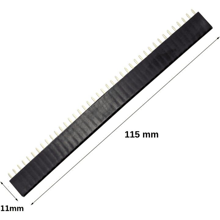 Buy 40X1 Female Berg Strip 2.54mm Online in India | Robocraze