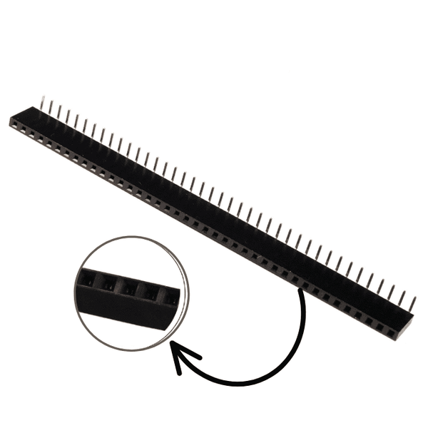 1x40 2.54mm Pitch Female Berg Strip Header (Right Angle) – Robocraze