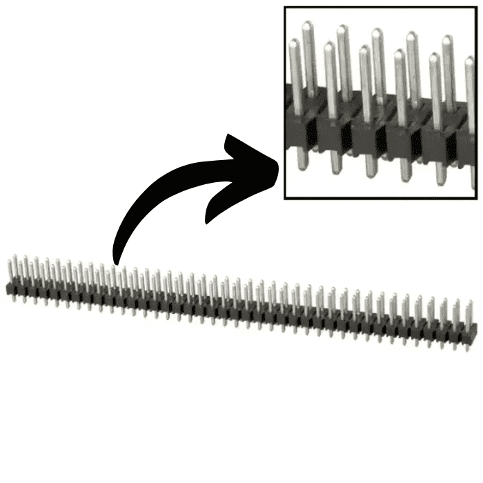 40x2 Pin 2.54mm Pitch Male Berg Strip – Robocraze