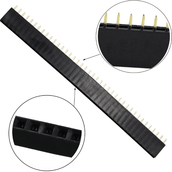 Buy 40X1 Female Berg Strip 2.54mm Online in India | Robocraze
